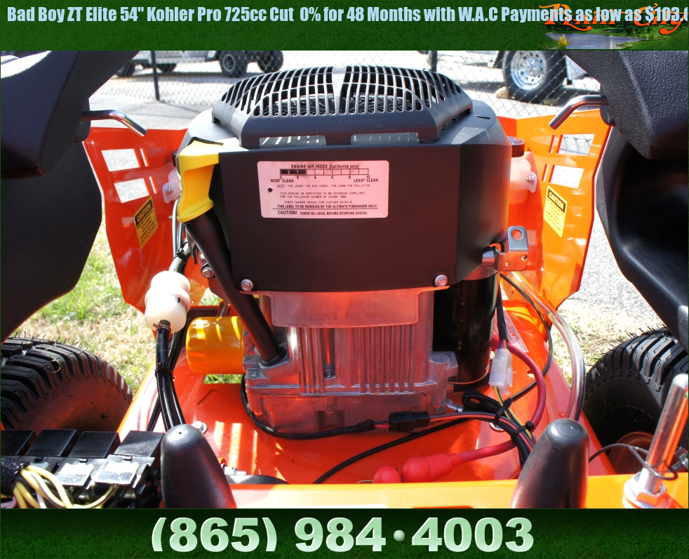 TN Golf Cars Bad Boy ZT Elite 54" Kohler Pro 725cc Cut 0% for 48 Months ...